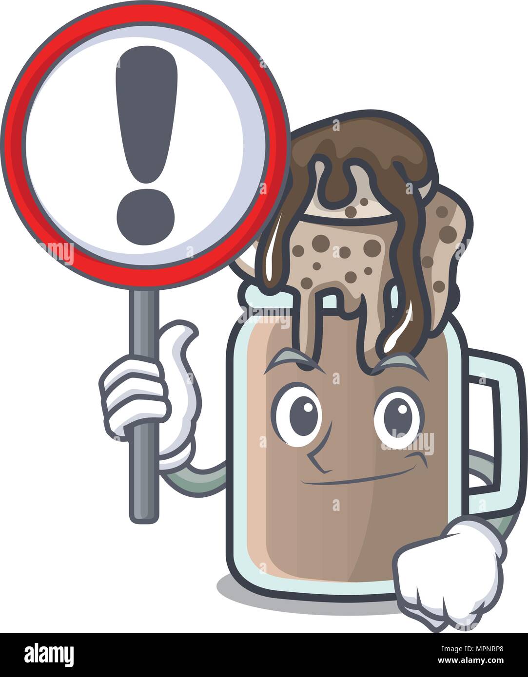 With sign milkshake character cartoon style Stock Vector Image & Art ...