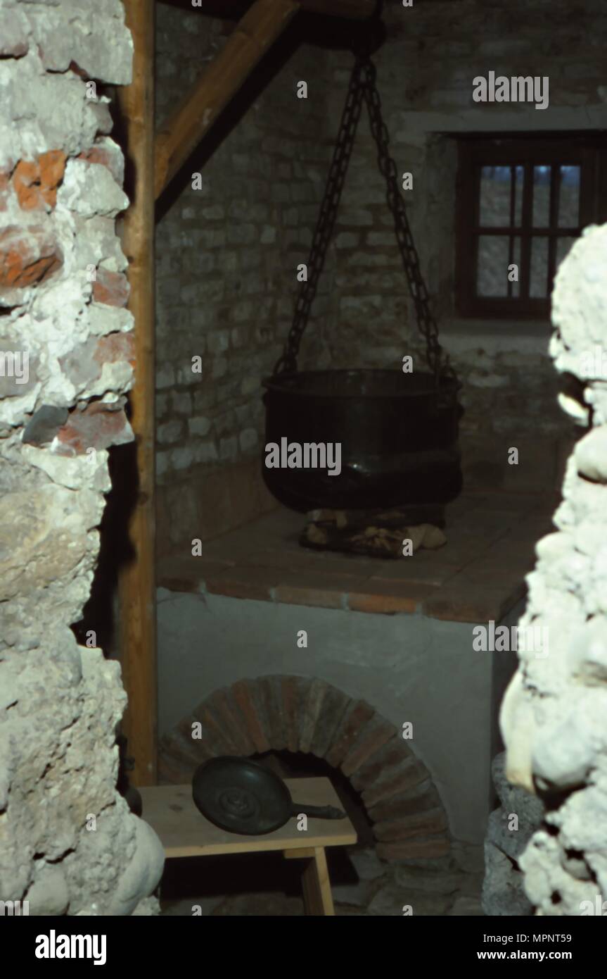 Roman Kitchen with Stove and Cooking Pot, c20th century. Artist ...