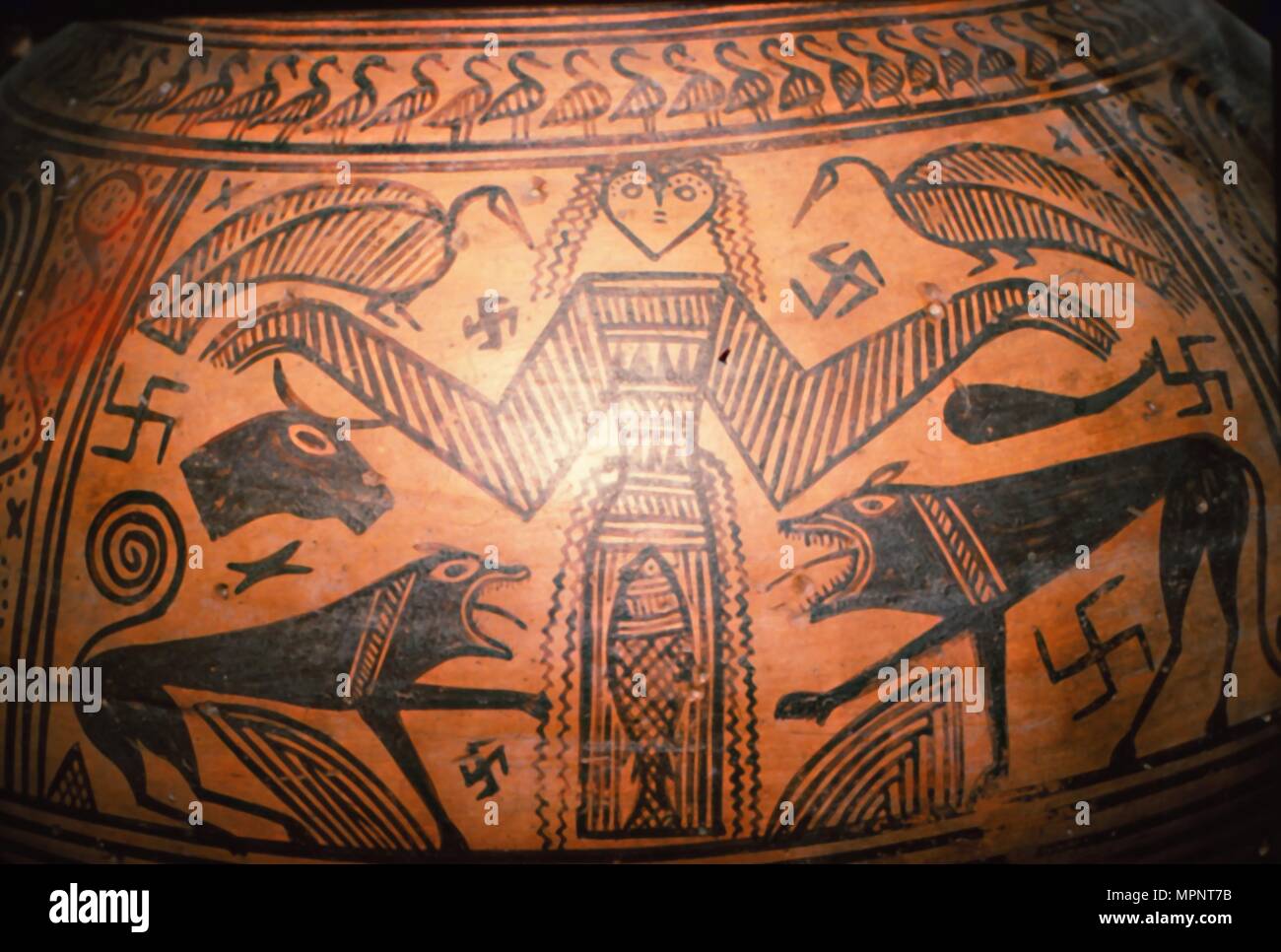 Greek Pithos, (Jar) from Thebes, 7th century BC. Artist: Unknown Stock ...