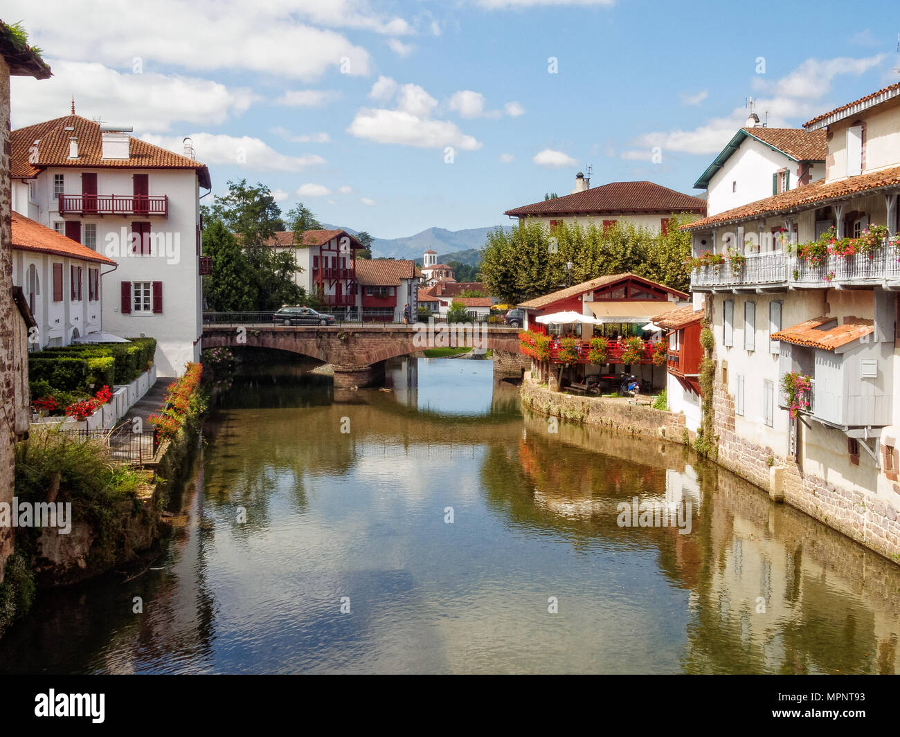 Nive River photographed from the St. James Bridge - Saint Jean Pied de ...