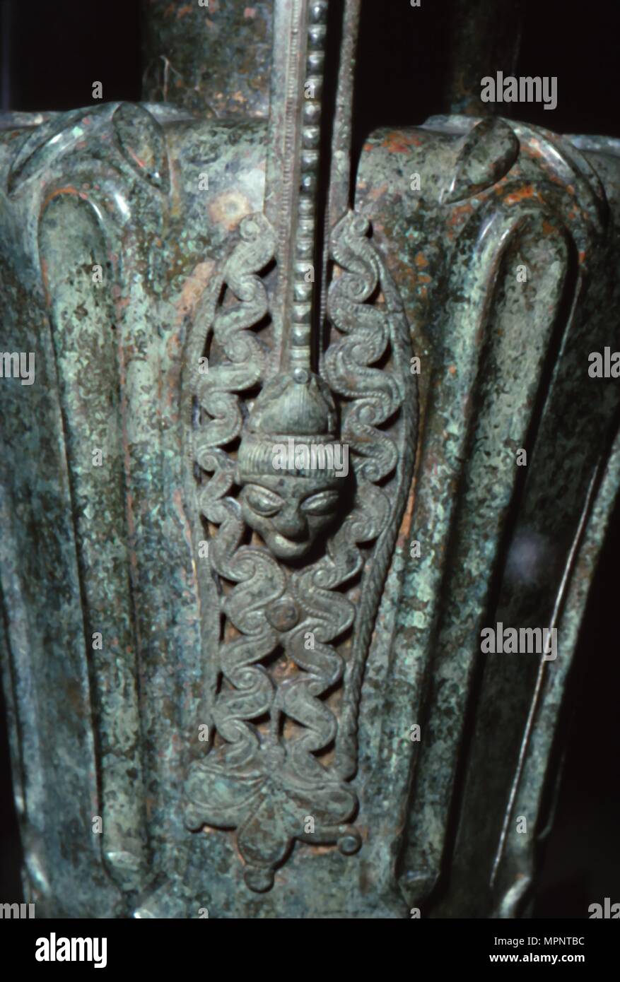 Detail of Celtic Bronze Flagon from Durrnberg near Hallein, Austria ...