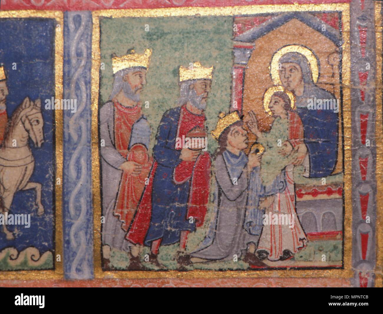 Detail from a Psalter, Adoration of the Magi, c1140. Artist: Unknown Stock Photo - Alamy