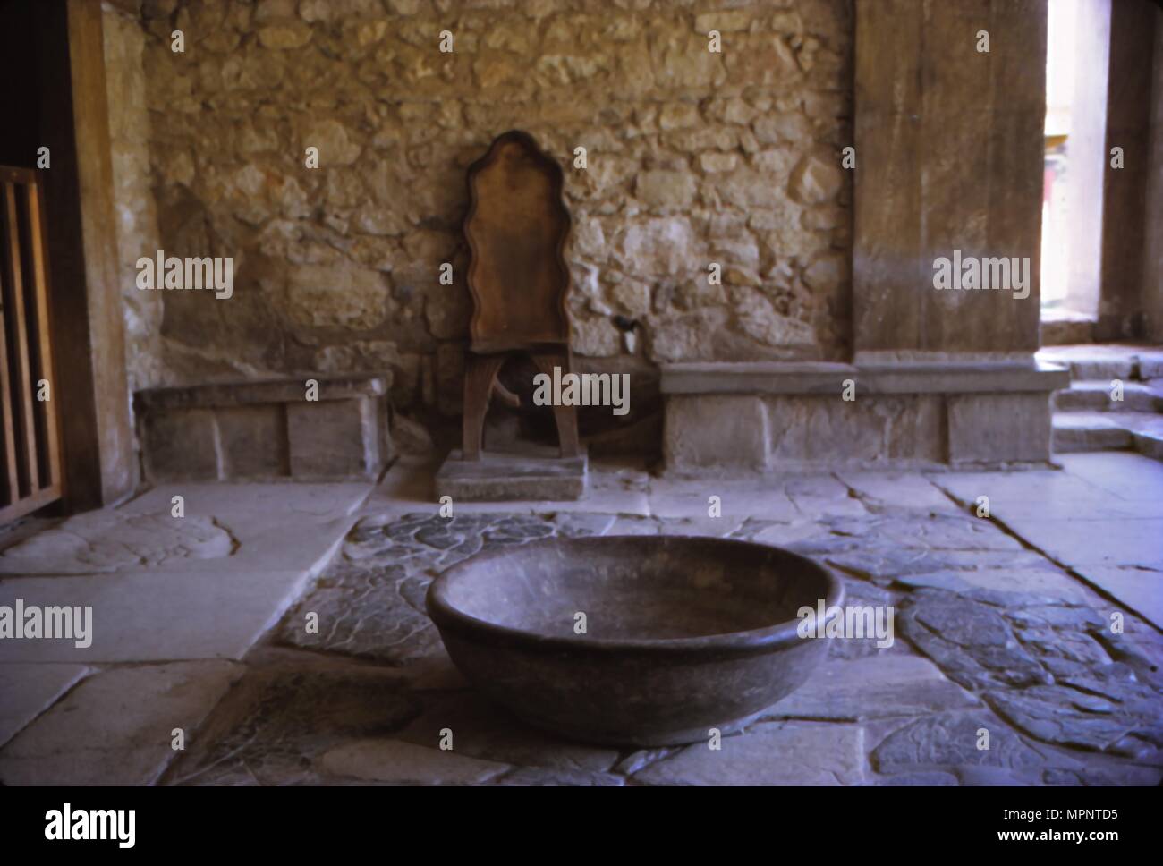 Antichamber to Throne Room in Royal palace, Knossos, Crete, 15th ...