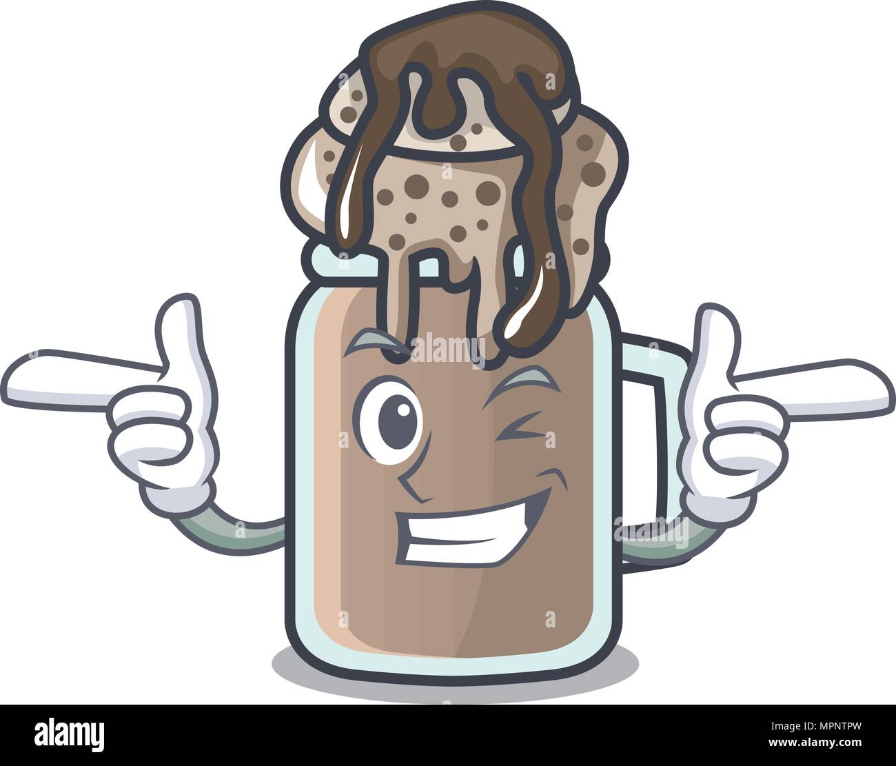 Wink milkshake character cartoon style Stock Vector Image & Art - Alamy