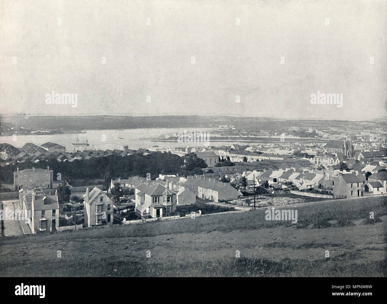'Milford Haven - General View of the Town and the Haven', 1895. Artist ...