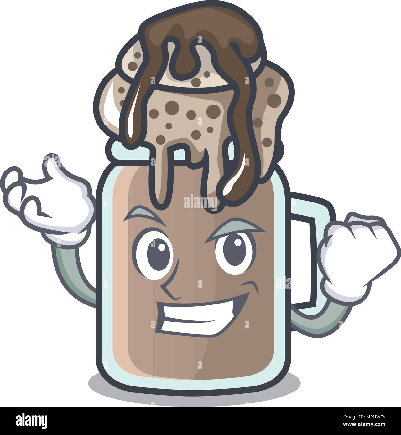 Successful milkshake character cartoon style Stock Vector Image & Art ...