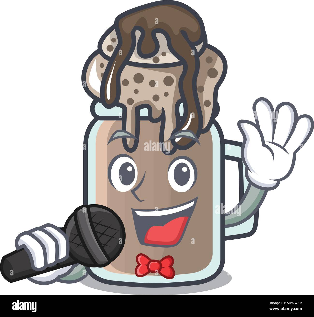 Singing milkshake mascot cartoon style Stock Vector Image & Art - Alamy