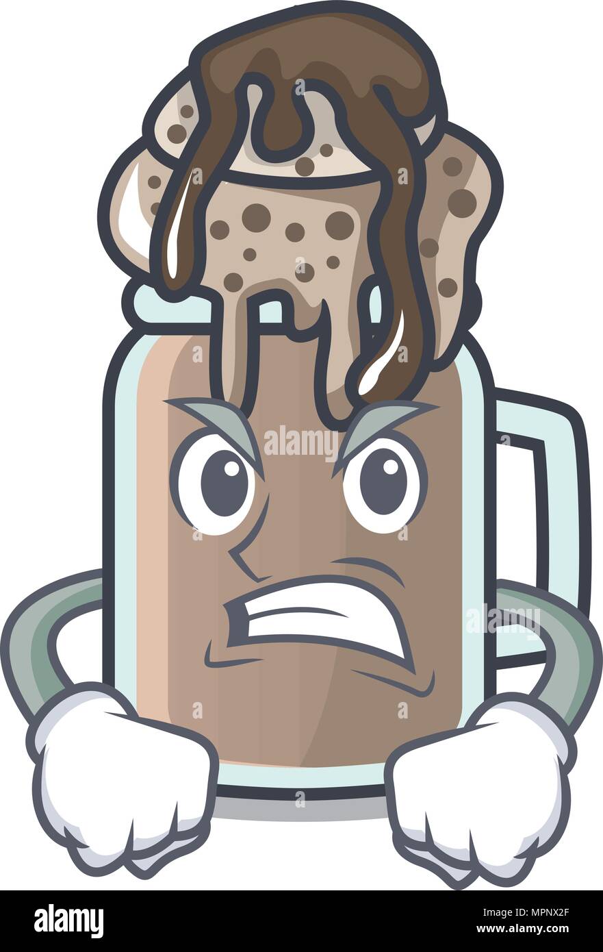 Angry milkshake mascot cartoon style Stock Vector Image & Art - Alamy