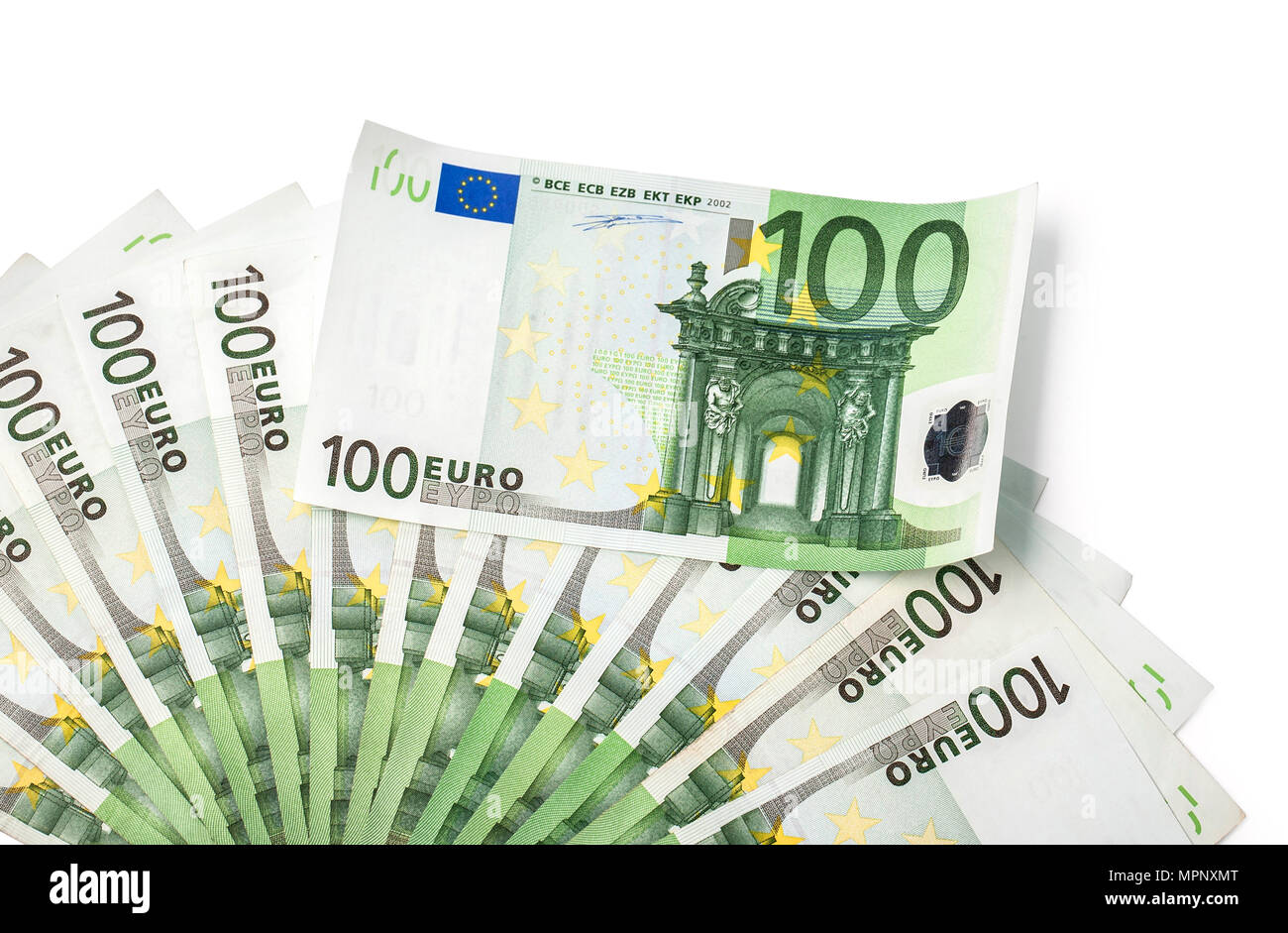 100 euro bills euro banknotes money. European Union Currency with ...