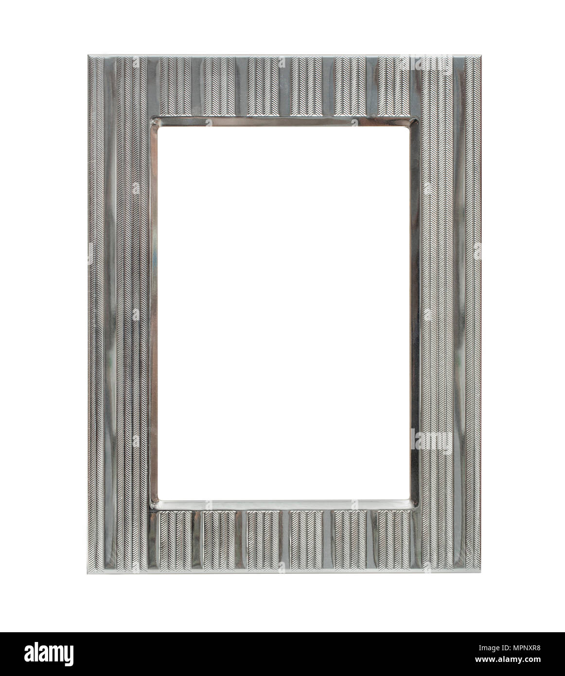 silver metal frame isolated on white with clipping path Stock Photo - Alamy