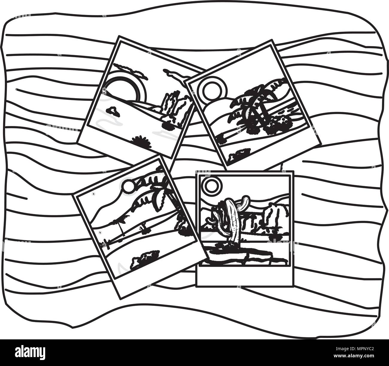 line desert art landscape pictures image Stock Vector Image & Art - Alamy