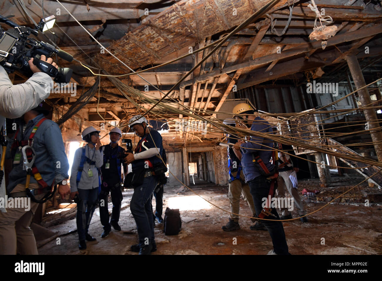Seoul, South Korea. 24th May, 2018. 24th May, 2018. Inside salvaged ...
