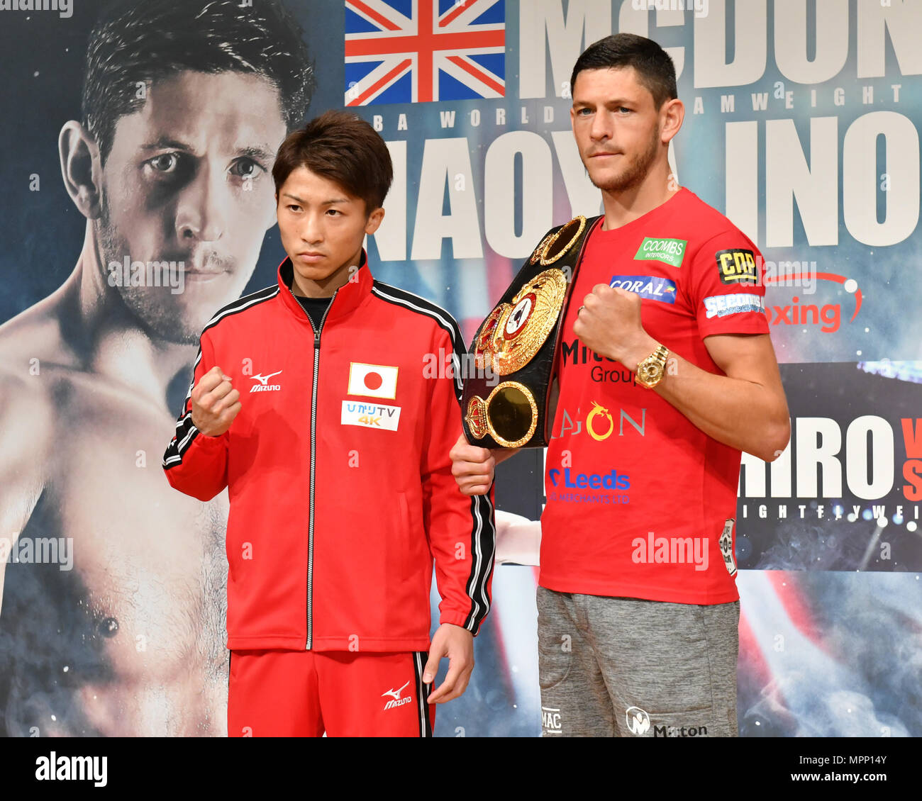 Tokyo, Japan. 23rd May, 2018. (L-R) Naoya Inoue, Jamie McDonnell Boxing ...