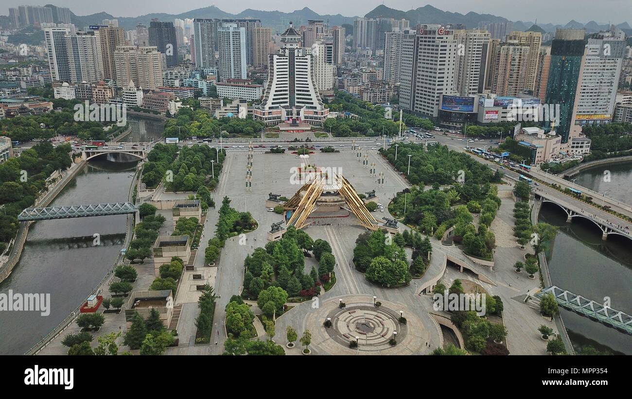 Guiyang. 23rd May, 2018. Aerial Photo taken on May 23, 2018 shows ...