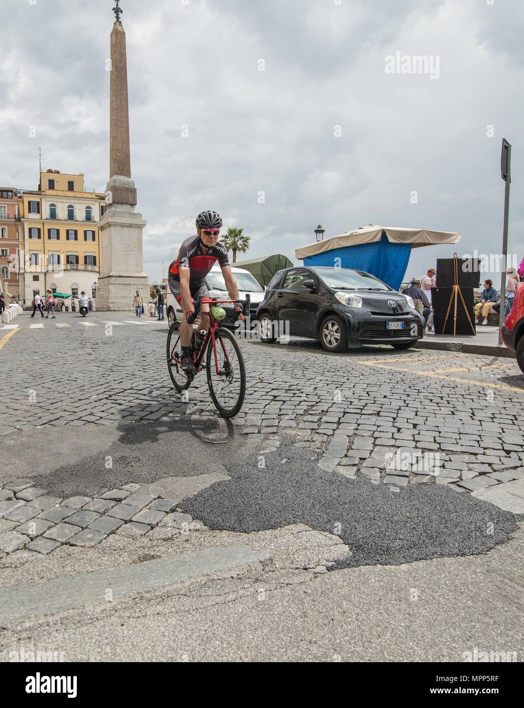 Rome, Buche in the Tour of Italy 2018 circuit in Rome. In the picture ...