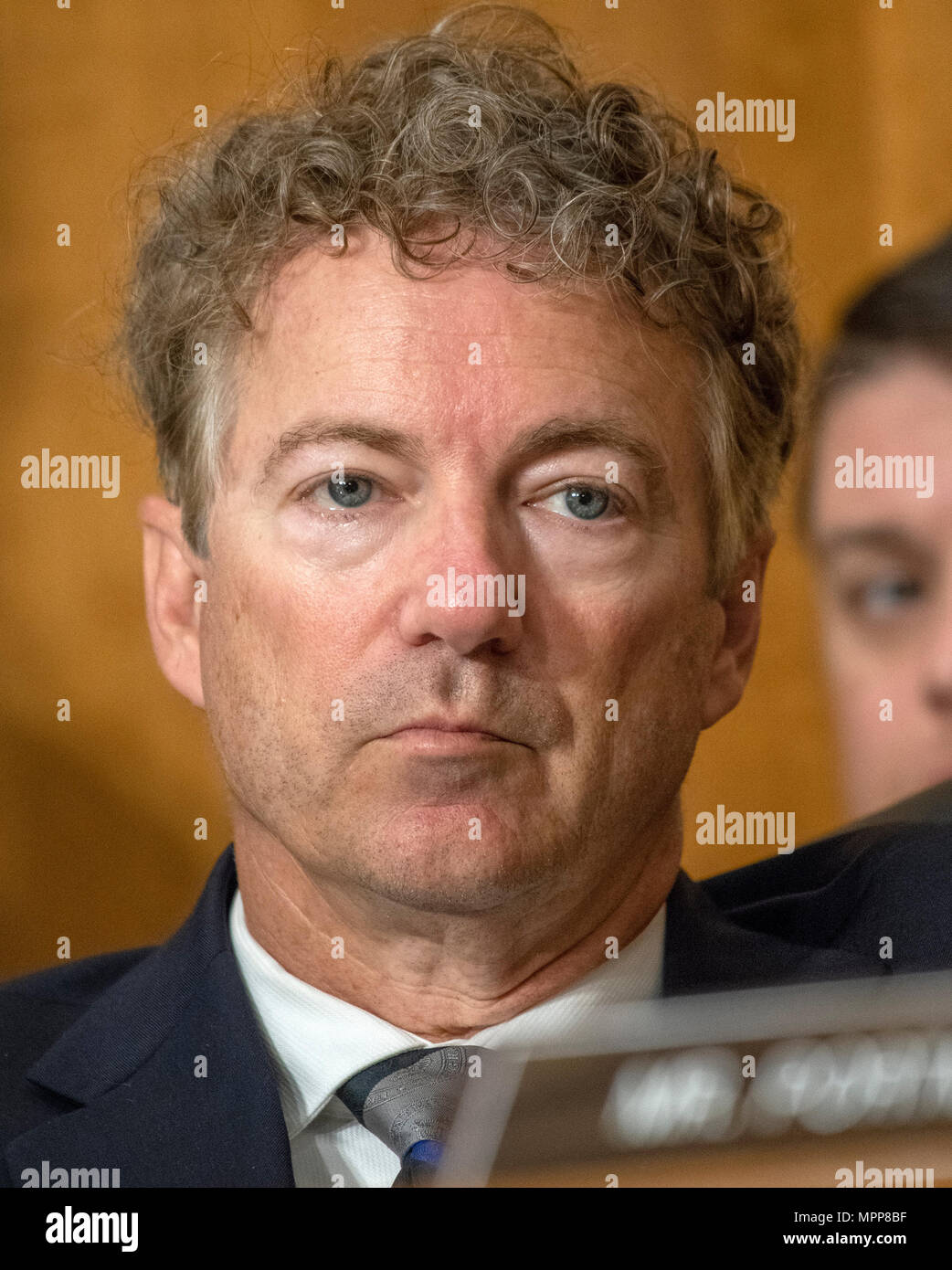 United States Senator Rand Paul (Republican of Kentucky) listens as US ...