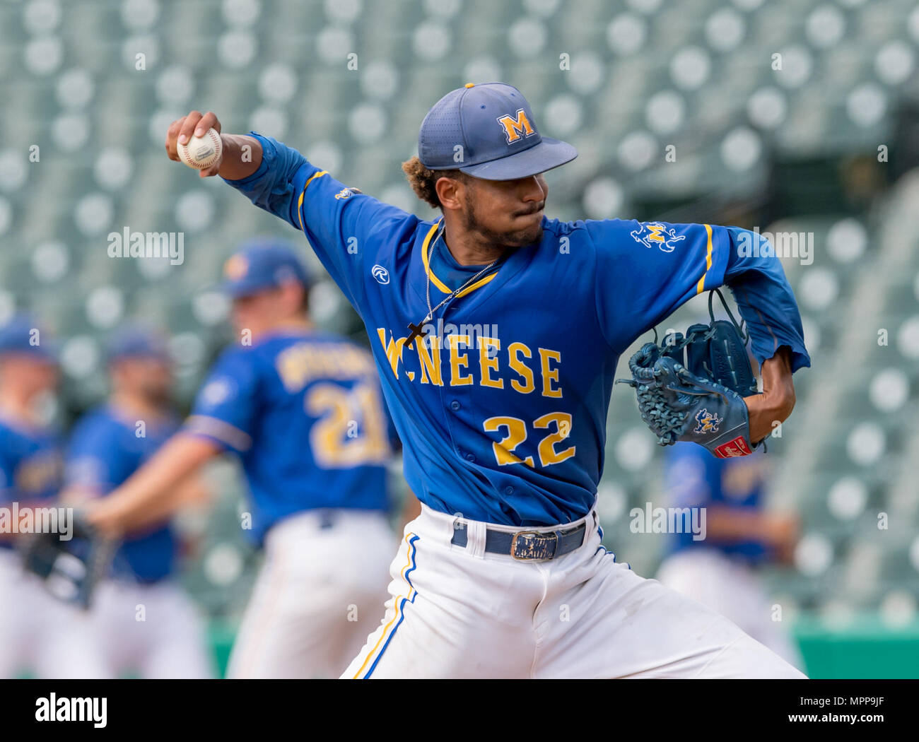 May 23, 2018: McNeese State pitcher Grant Anderson (22) during the 2018 ...