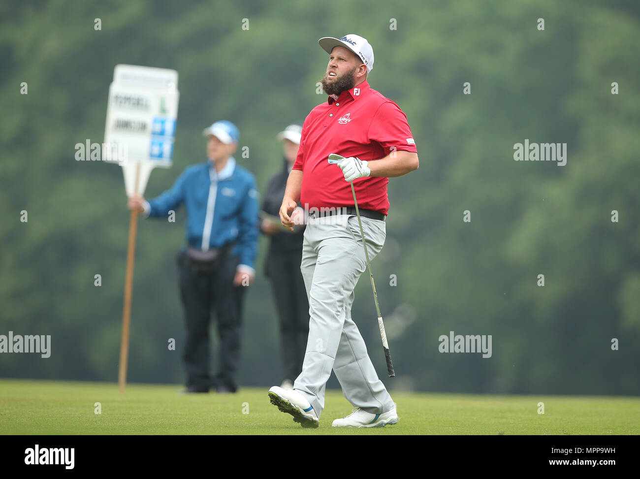 Wentworth Golf Club, Surrey, UK. 24th May 2018. Andrew Johnston of ...