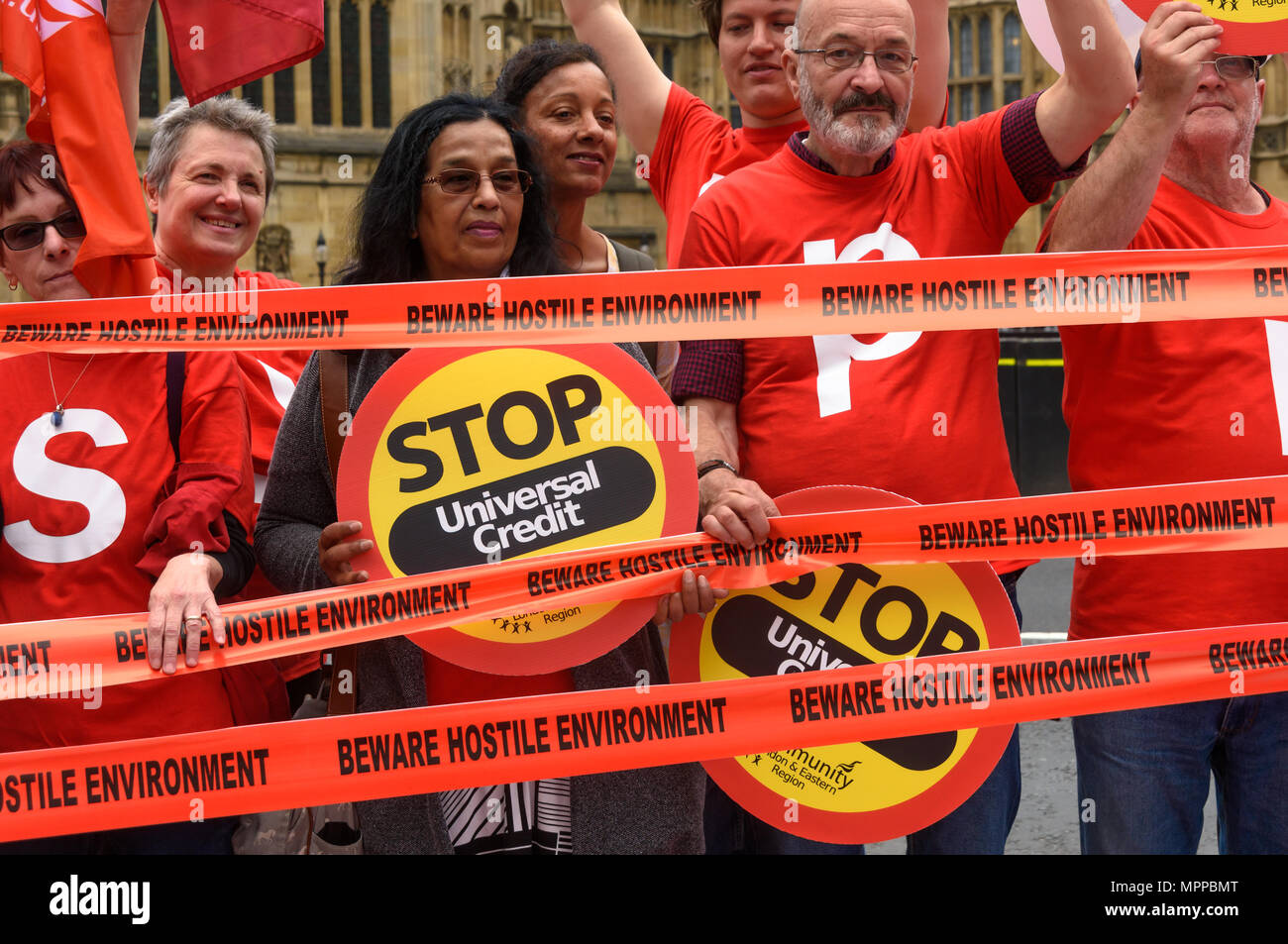 Hostile environment protest tape hi-res stock photography and images ...