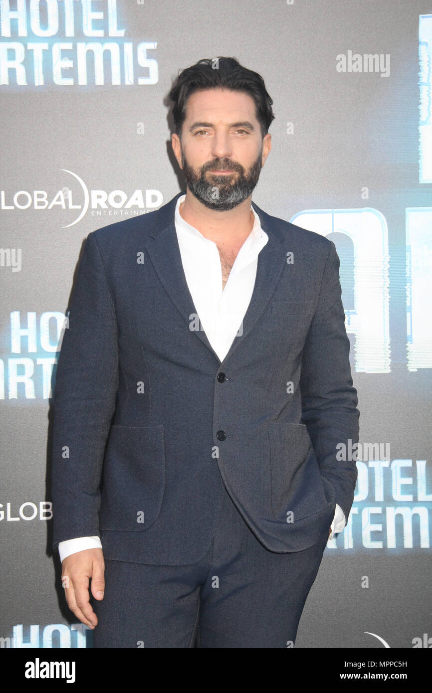 Drew Pearce 05/19/2018 The Los Angeles premiere of "Hotel Artemis" held ...