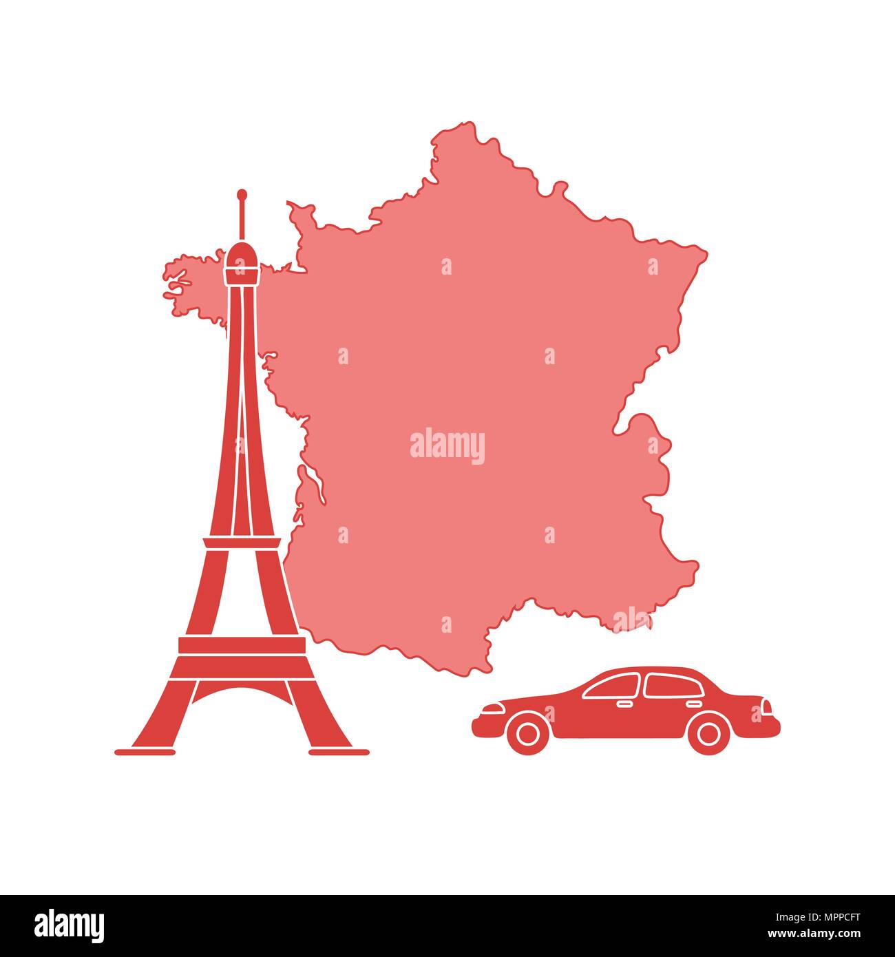 Map of central paris france Cut Out Stock Images & Pictures - Alamy