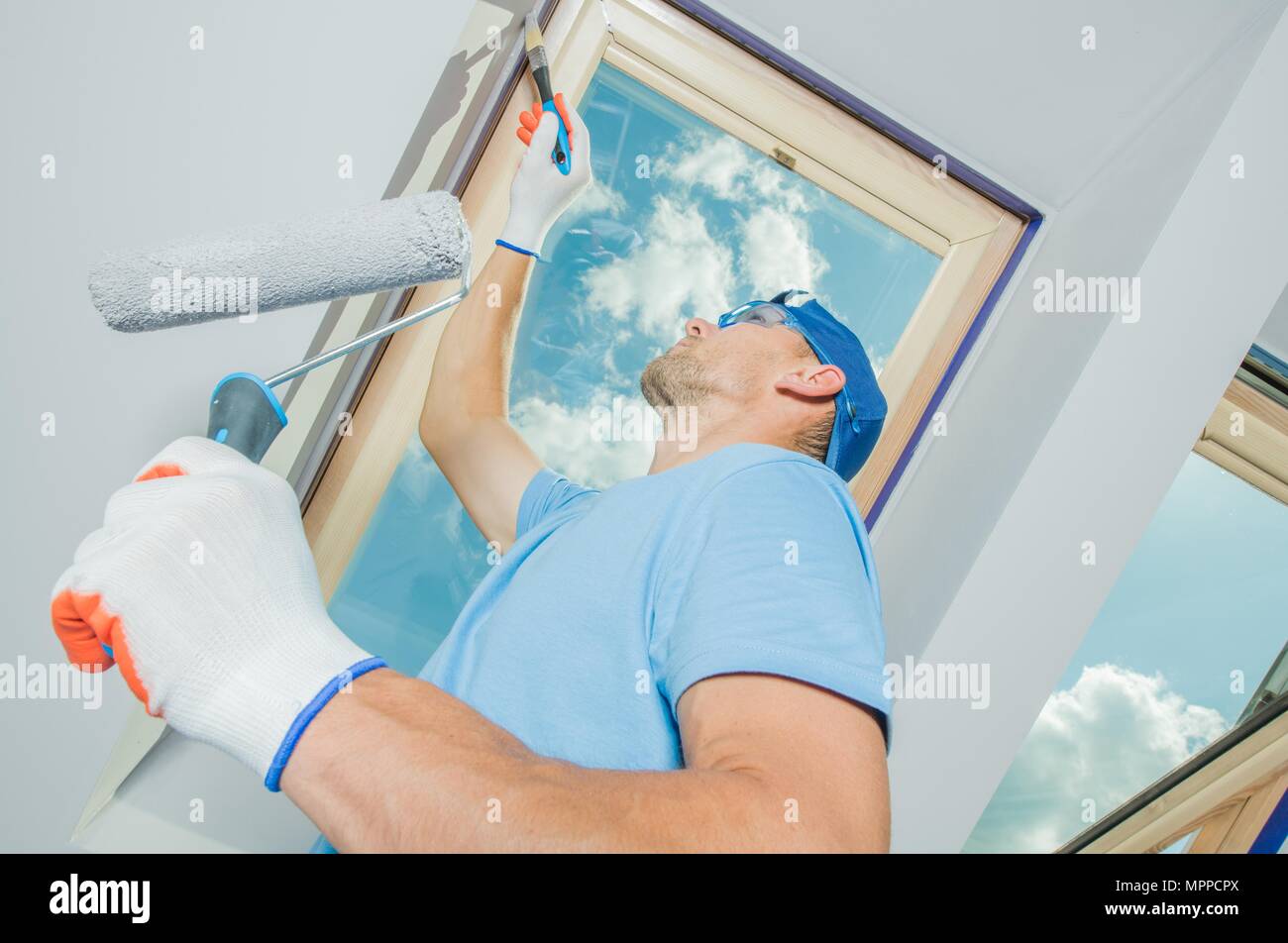 Male commercial painter interior hi-res stock photography and images ...
