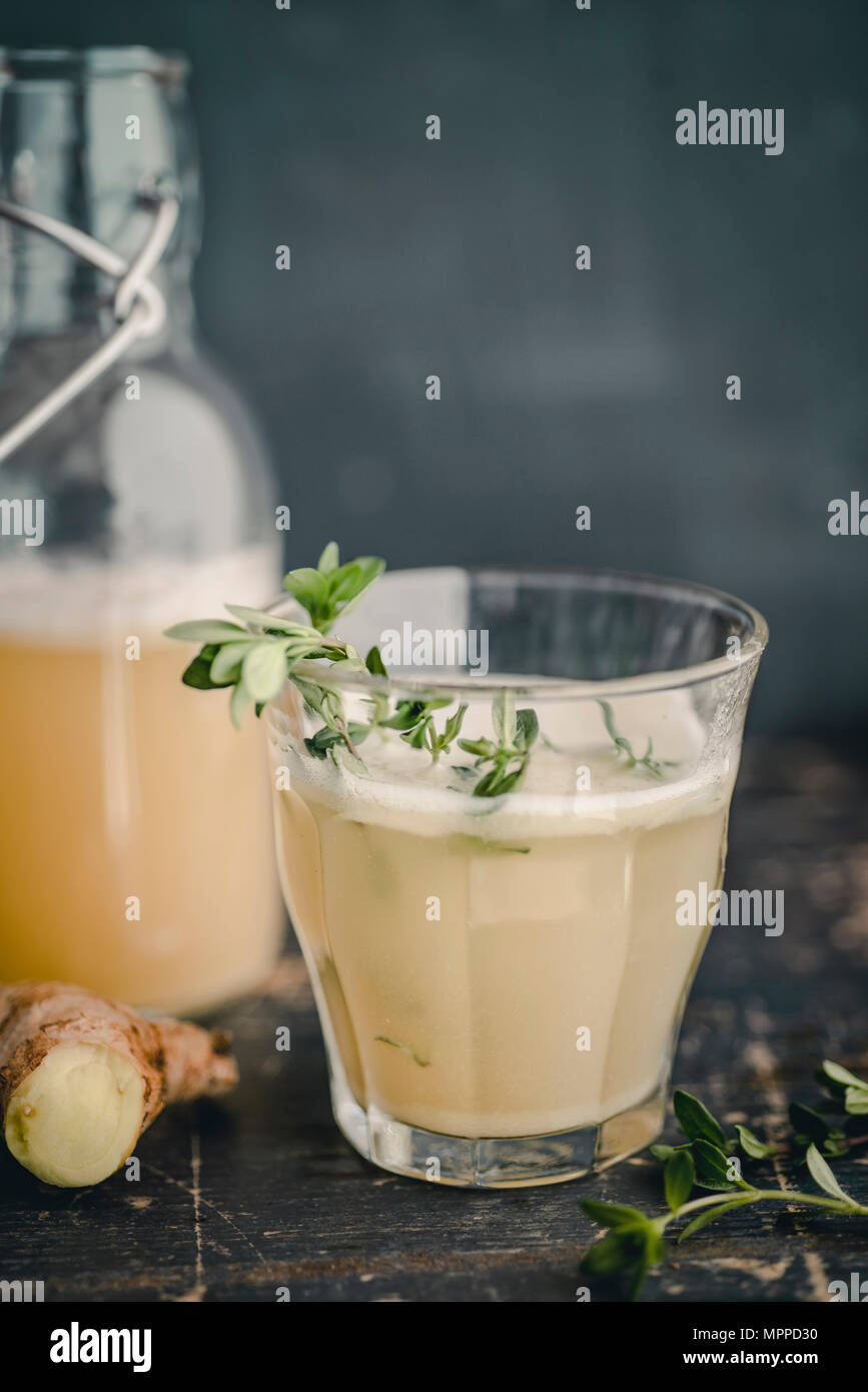 Glass of Switchel Stock Photo - Alamy