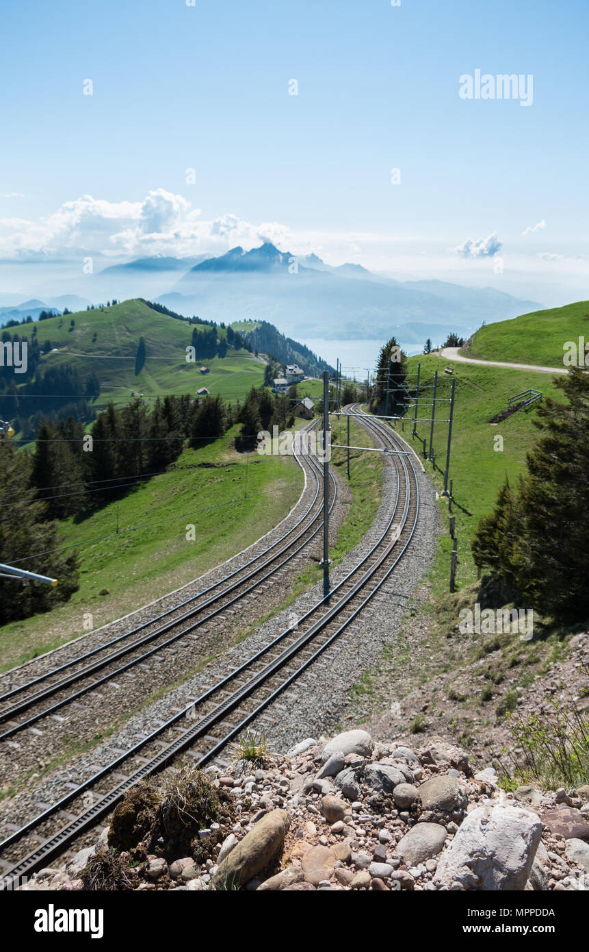 Mt rigi and train hi-res stock photography and images - Alamy