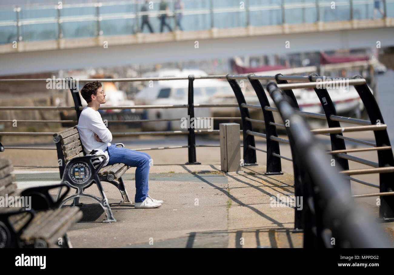 Man enjoying sun hi-res stock photography and images - Alamy