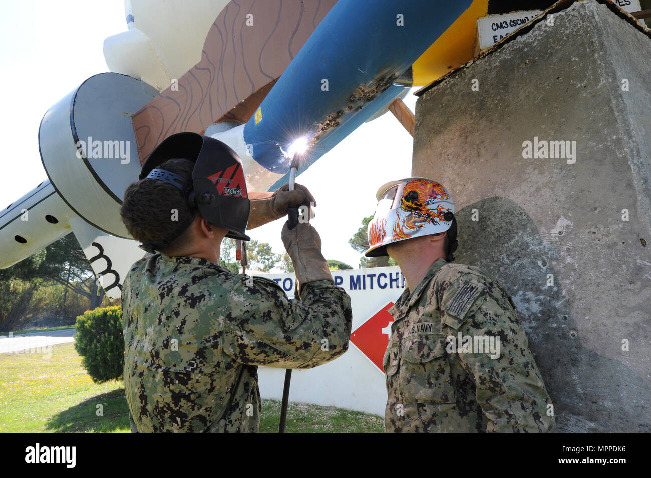 NAVAL STATION ROTA, Spain (March, 22, 2017) From the right, Steelworker ...