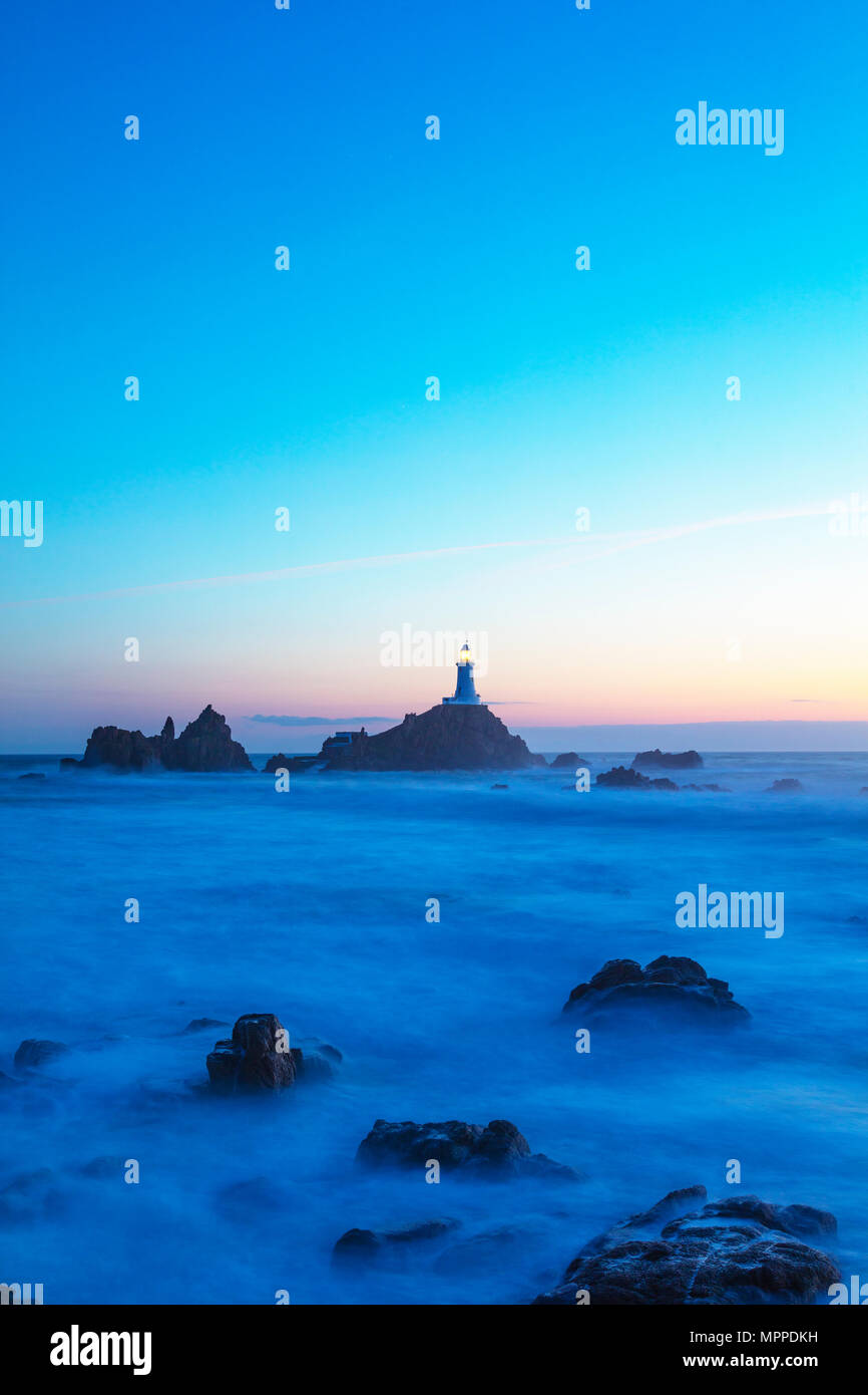 United Kingdom, Channel Islands, Jersey, Corbiere Point Lighthouse ...