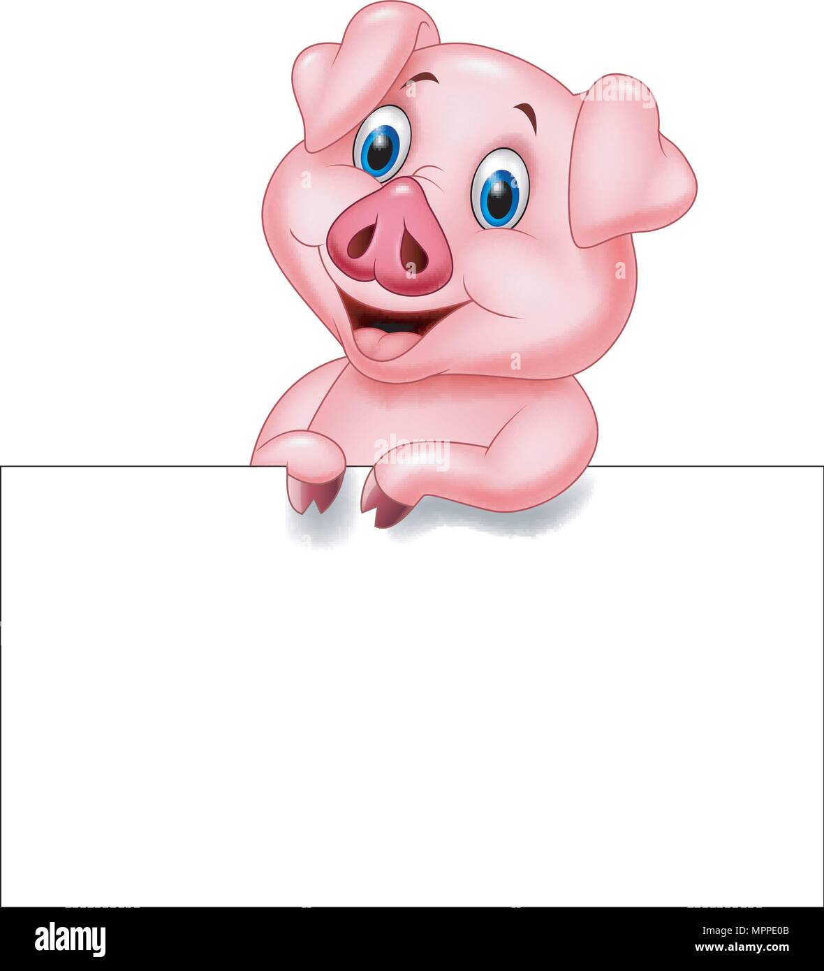Cartoon pig with blank sign Stock Vector Image & Art - Alamy