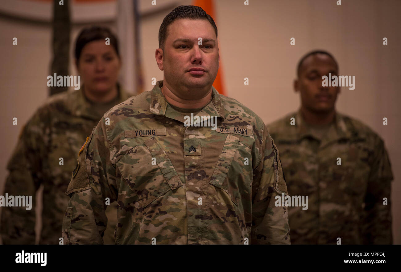 U.S. Army Reserve Sgt. Jason Young, of White, Ga., commander of Det. 5 ...