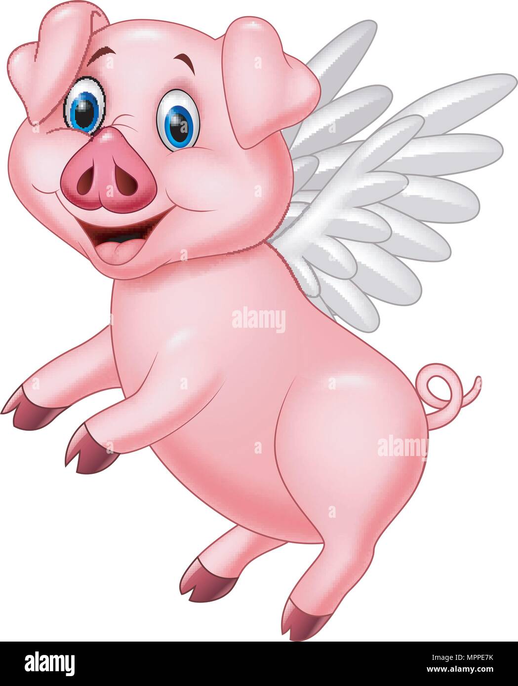Happy pig flying Stock Vector Image & Art - Alamy