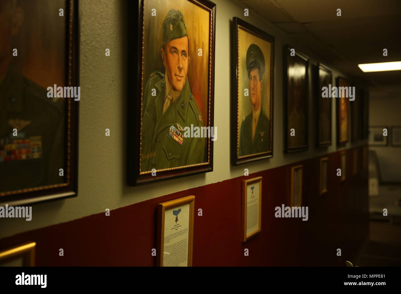 The Flying Leatherneck Aviation Museum Displays Several Portraits