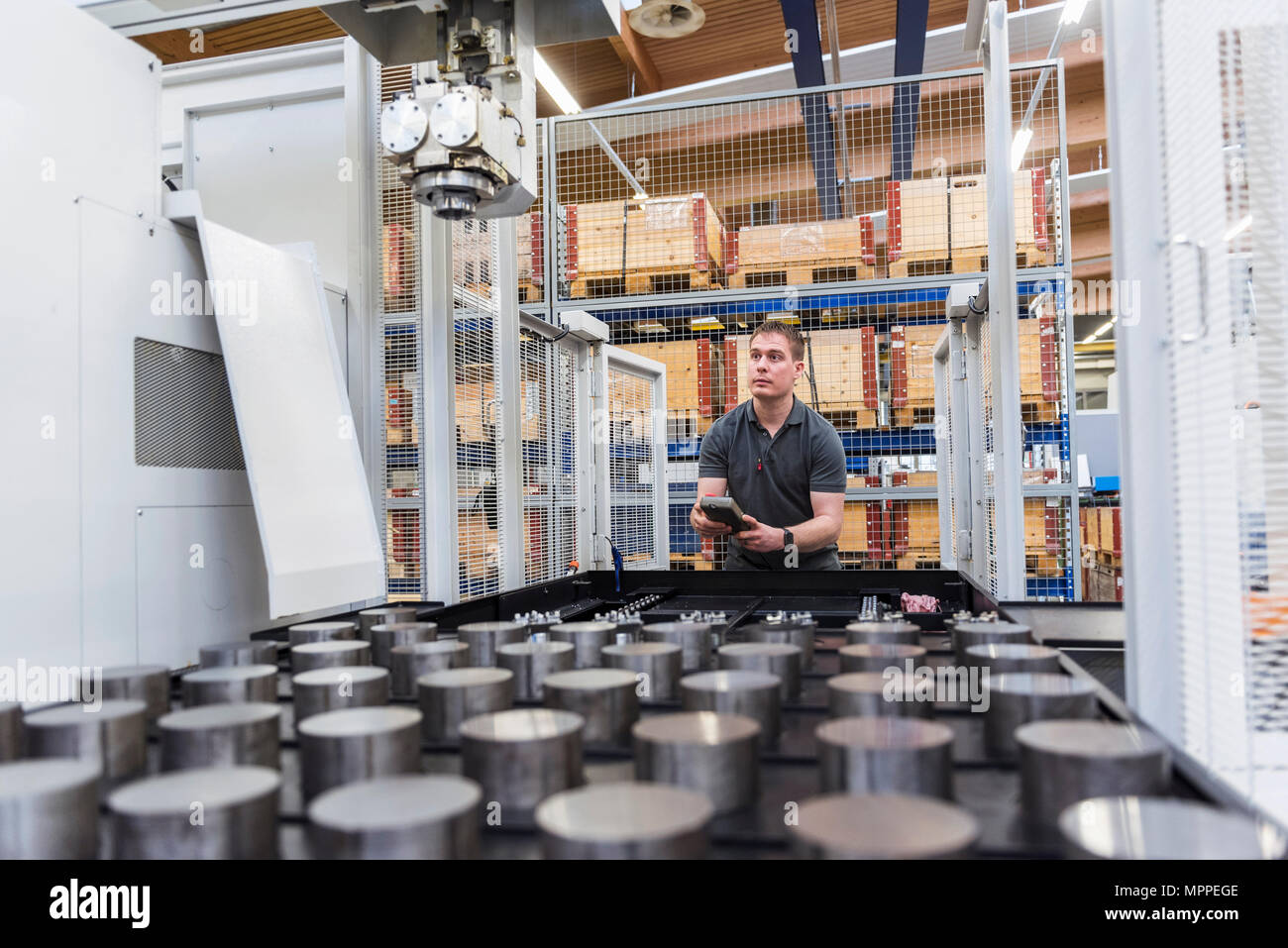 The man and the machine hi-res stock photography and images - Alamy