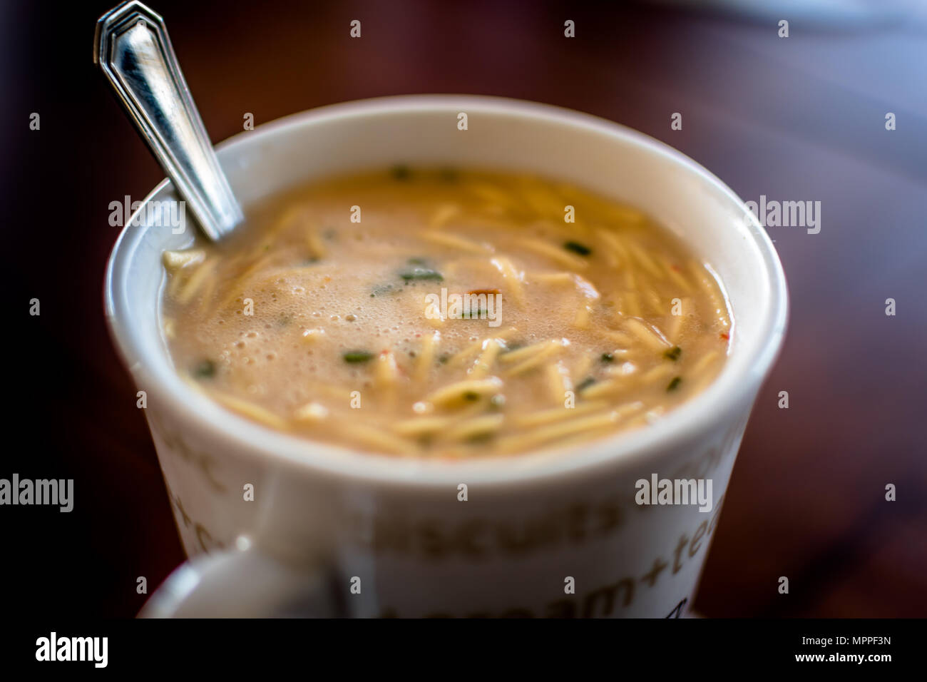 Red curry instant soup Stock Photo - Alamy
