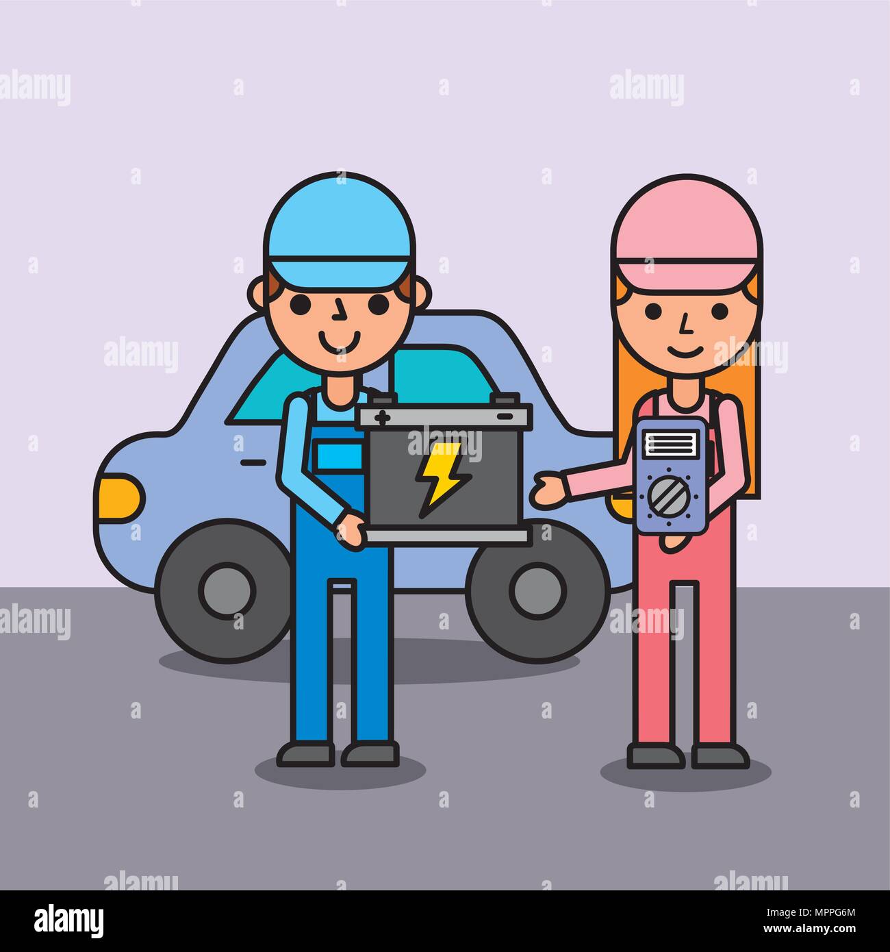 Self service station Stock Vector Images - Alamy