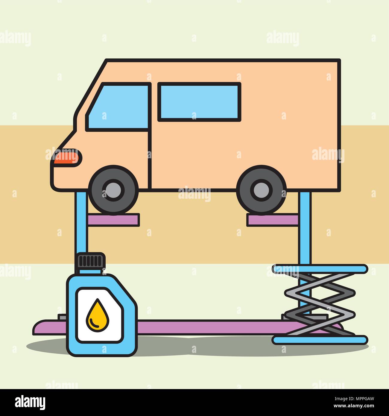 Car lift failure Stock Vector Images - Alamy