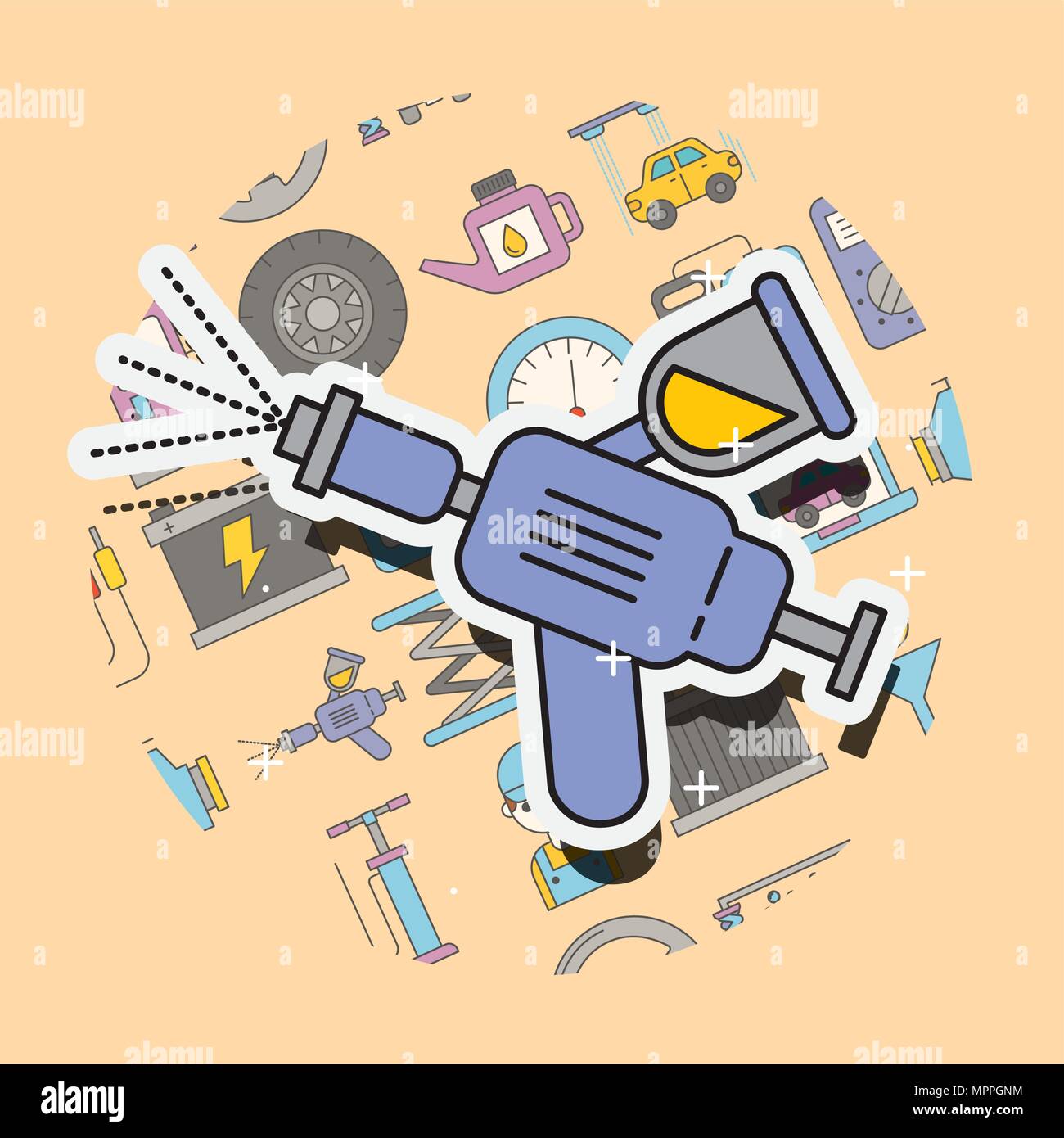 Car painting machine cover Stock Vector Images - Alamy