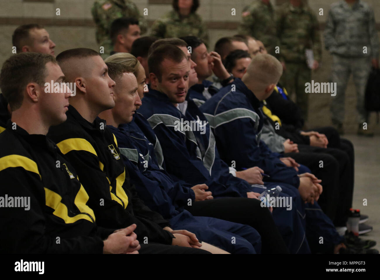 Utah National Guard Best Warrior competitors do push-ups, sit-ups and ...