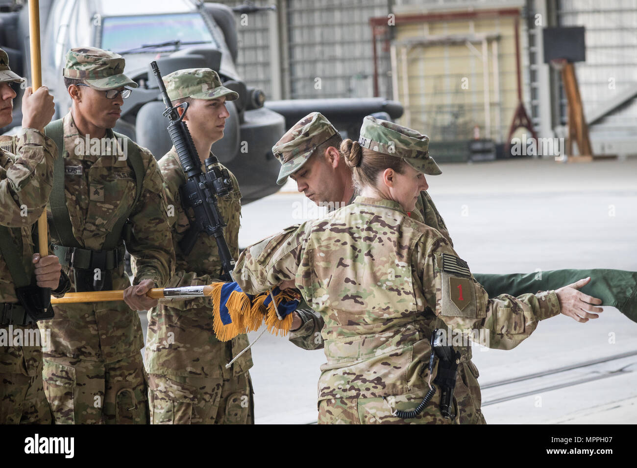 Lt. Col. Jennifer Reynolds, Task Force Nightmare commander, and Command ...