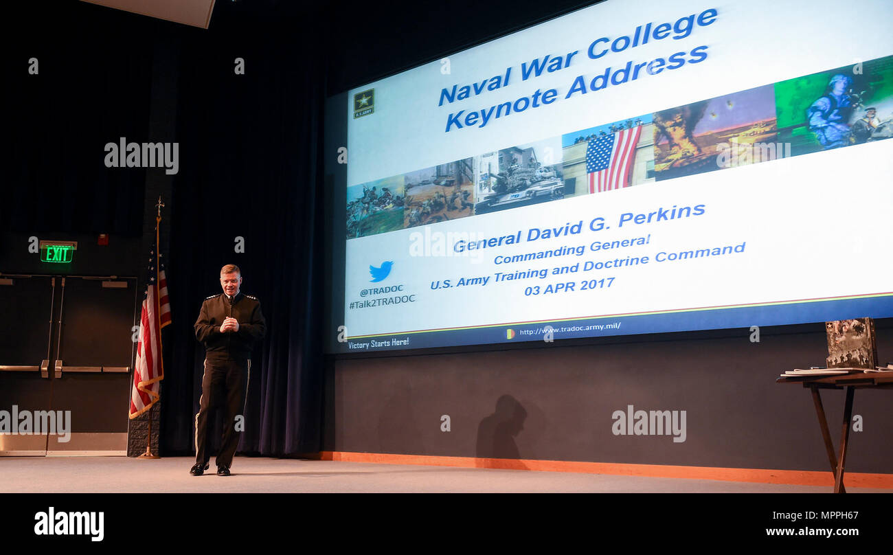170403-N-FB082-016 NEWPORT, R.I. (April 3, 2017) Gen. David G. Perkins ...