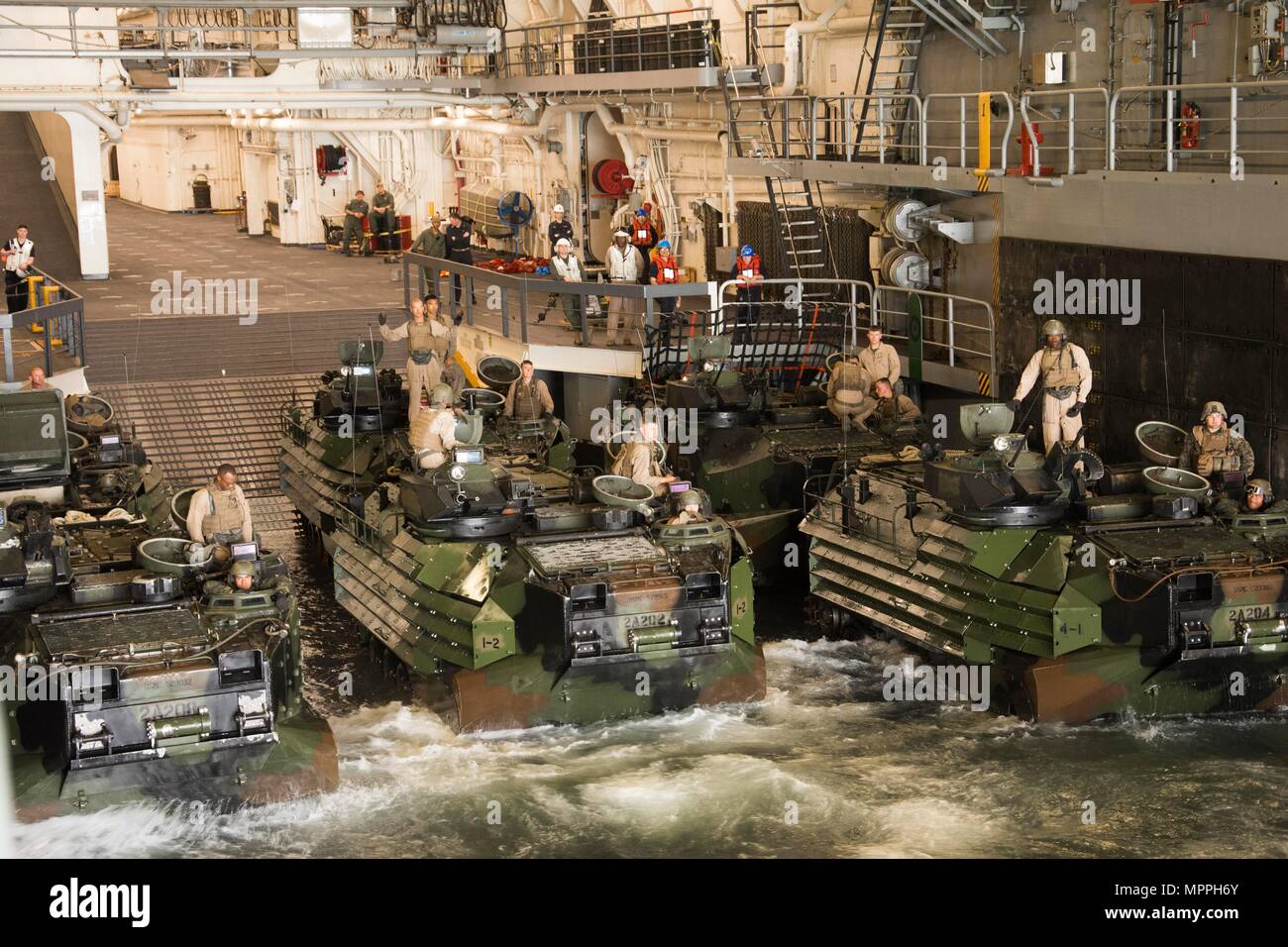 170405-N-GG458-156 ATLANTIC OCEAN (April 5, 2017) AAV-P7/A1 amphibious ...