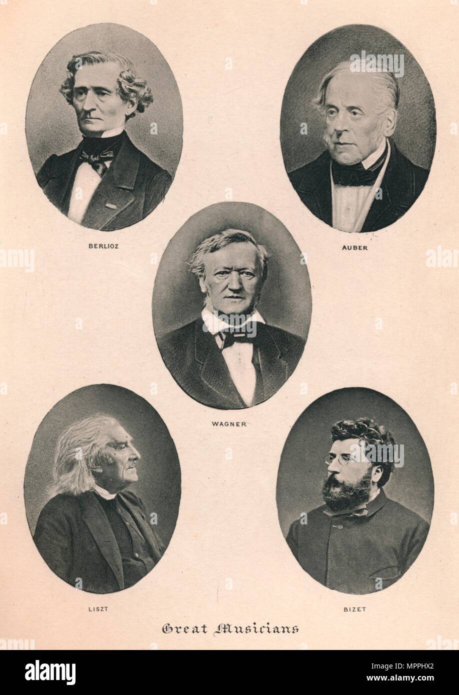 'Great Musicians - Plate II.', 1895. Artist: Unknown Stock Photo - Alamy