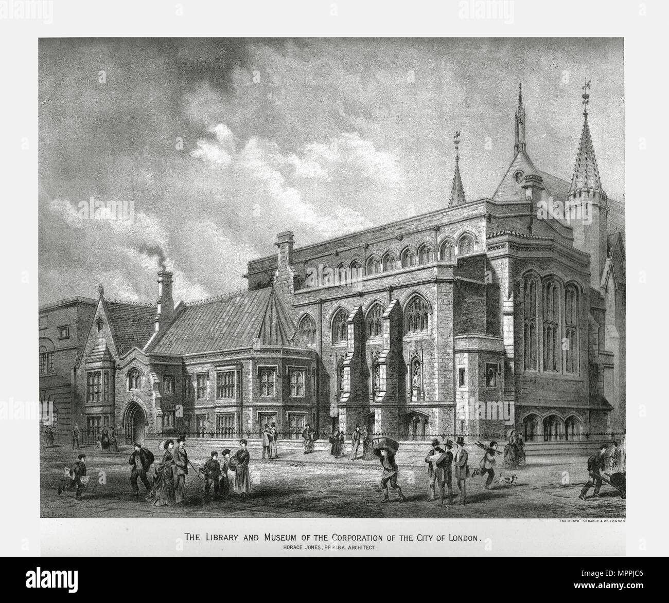 City of London Library and Museum, 1886. Artist: Unknown Stock Photo ...
