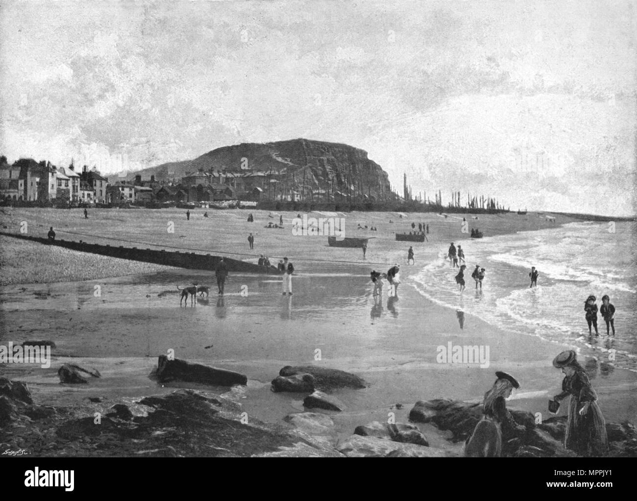 Old town beach Black and White Stock Photos & Images - Alamy