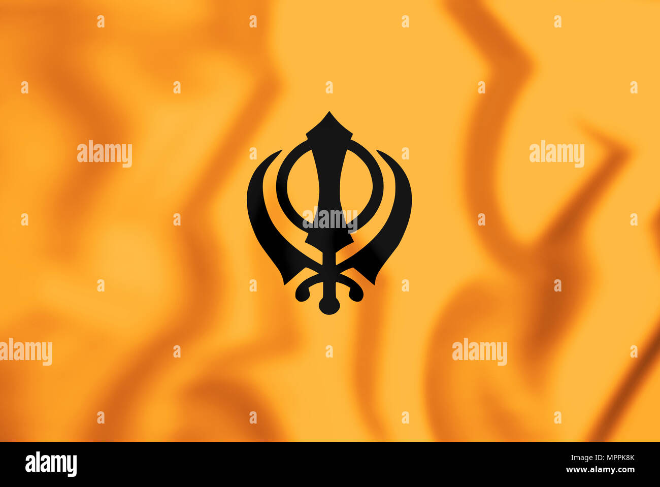 3D Flag of Khalistan. 3D Illustration Stock Photo - Alamy
