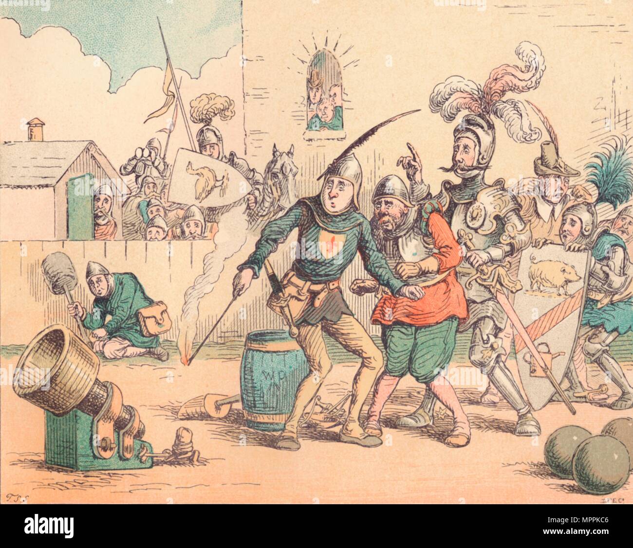 'The Introduction of Artillery', c1884. Artist: Thomas Strong Seccombe ...