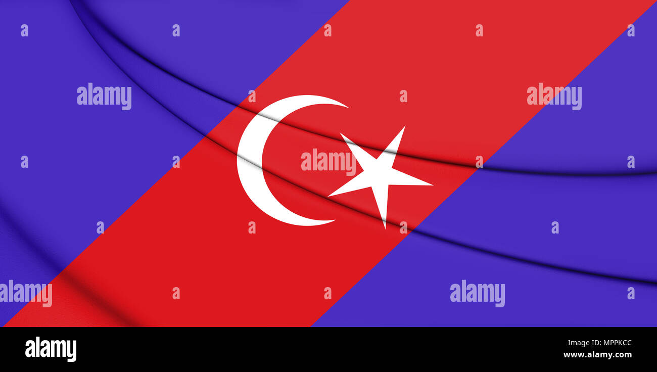 3D Flag of Kluang District (Johor), Malaysia. 3D Illustration Stock ...